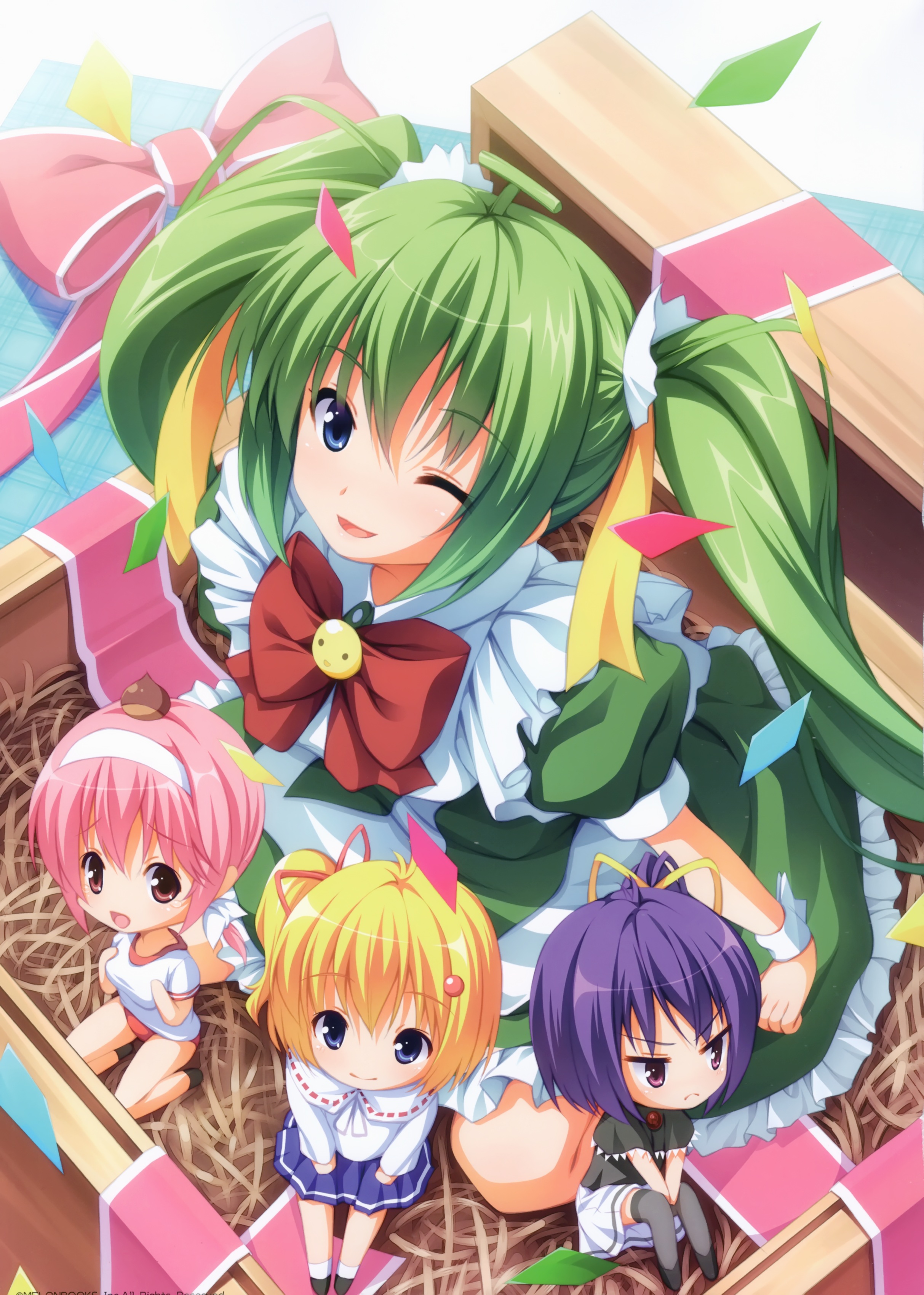 tegone spike senji black lemon-chan lemon-chan marron-chan melon-chan chibi gym uniform maid ...